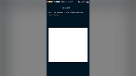 Ms Sql Server Database Concepts Using Select Command To Retrieve Data From A Table Youtube