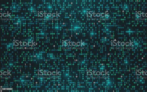 추상 이진 코드 배경입니다 디지털 데이터 개념입니다 밝은 자리 어두운 배경에서 조명 스트리밍입니다 미래 기술 배경 화면입니다 벡터 일러스트 레이 션 배경 주제에 대한 스톡