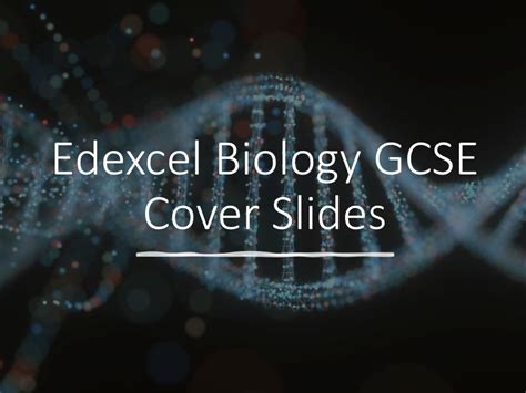 Cover Slides Edexcel Bio Gcse Teaching Resources