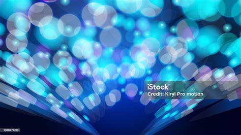 아름 다운 추상적인 푸른 빛나는 빛나는 색상 질감 원 및 선 도형 및 복사 공간에서 Bokeh 효과와 흐려 배경입니다 벡터 일러스트 레이 션 0명에 대한 스톡 벡터 아트 및