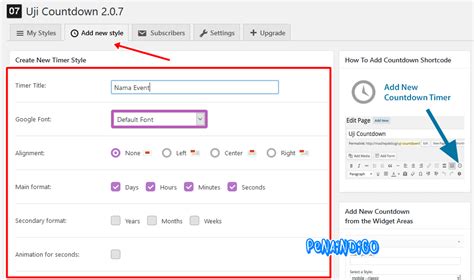 Cara Terbaru Membuat Countdown Timer Hitung Mundur Pena Indigo