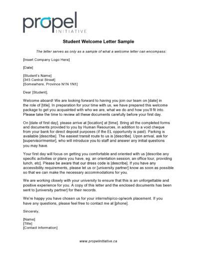 40 Heartwarming Welcome Letter Templates Word