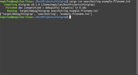 Rust 學習之路─第十二章：製作grep命令列程式 Magiclen