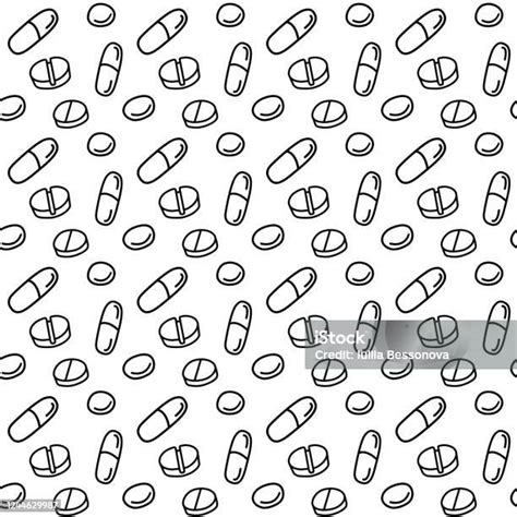 의약품 캡슐 약제 약물 알약 및 정제와 원활한 패턴 의료 약국 배경 및 질감 낙서 스타일의 벡터 Eps10 그림 약에 대한 스톡 벡터 아트 및 기타 이미지 Istock