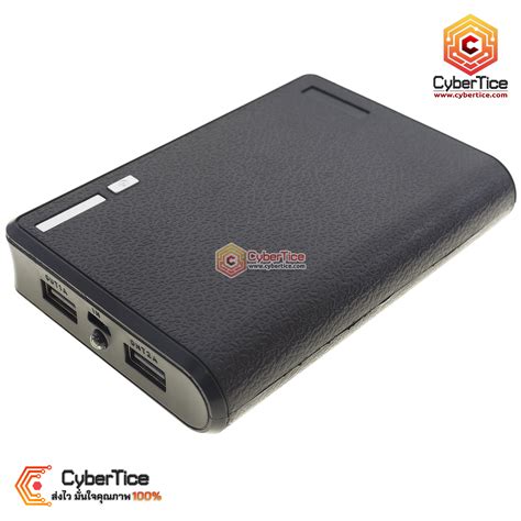 Power Bank แหล่งจ่ายไฟสำหรับ Arduino Esp8266 18650 4 ก้อน พร้อมจอแสดงความจุแบต สีดำ ขาย