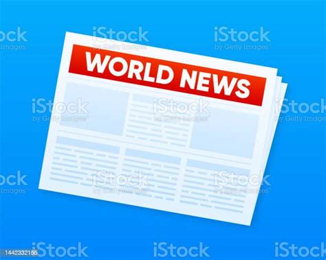 세계 뉴스 접힌 신문 뉴스 페이지 템플릿의 경우 비어 있습니다 벡터 그림입니다 가리기에 대한 스톡 벡터 아트 및 기타 이미지 가리기 공란 기둥 건축적 특징 Istock