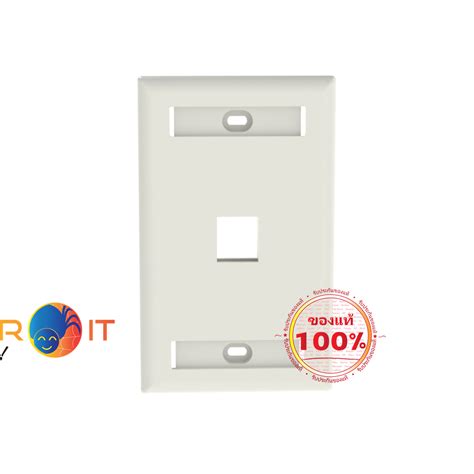 Panduit Netkey® Faceplate Label Pocket 1 Port Off White รับประกันของแท้ 100 ราคารวมแวทแล้ว