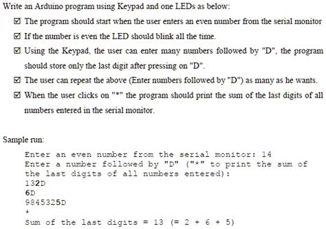 Solved Arduino Design And Code Needed Write An Arduino Program Using