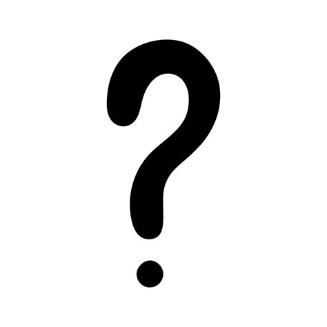 Silueta De Signo De Interrogación Dibujada A Mano En Estilo Simple
