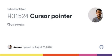 Cursor Pointer · Issue 31524 · Twbs Bootstrap · Github