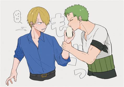 Roronoa Zoro And Sanji One Piece Drawn By Iqracha Danbooru