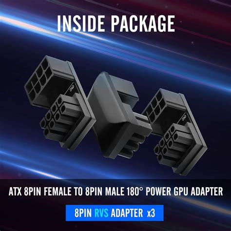 Ezdiy Fab Pcie 8 Pin Angle Adapter Rvs Black Ezdpi161 8