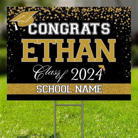 Personalized Graduation Yard Sign 2024 Graduation Senior