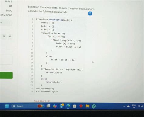 Based On The Above Data Answer The Given Subquestions Consider The