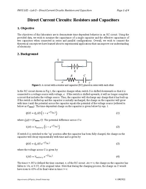 Direct Current Circuits Resistors And Capacitors Direct