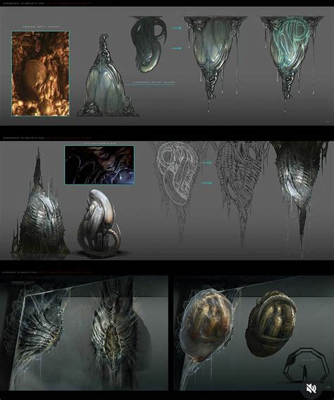 Xenomorph Cocoon Concepts By Dane Hallett Alien Romulus Concept Art