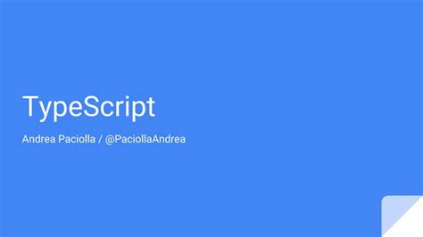 typescript introduction to scalable javascript application ppt