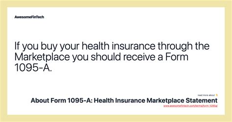 About Form 1095 A Health Insurance Marketplace Statement