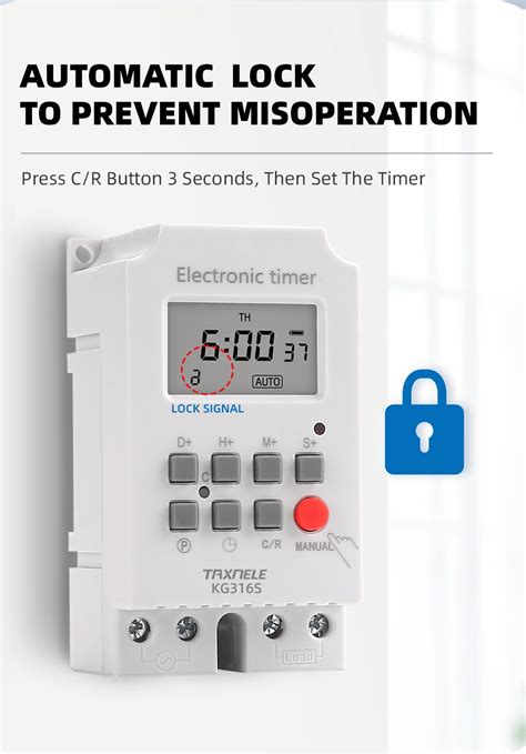 Kg316s 7 Days Weekly Digital Electronic Lighting Timer Programmable Time Switch Relay Interval 1