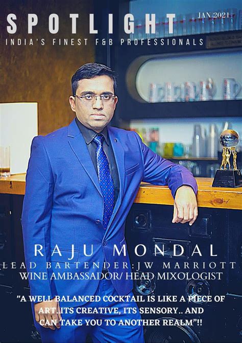 Shilani Sadh On Linkedin Raju Mondal Adds “ I Believe That The Art Of Making A Great Cocktail Is