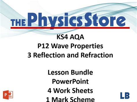 Ks4 Gcse Physics Aqa P12 3 Reflection And Refraction Lesson Bundle