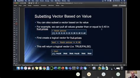 Indexing Vectors In R Youtube