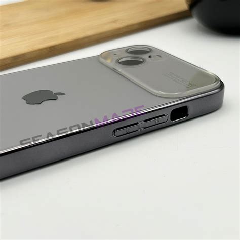 Iphone 15 Series Titanium Backplane Glass Chromatic Lens Shield Case C