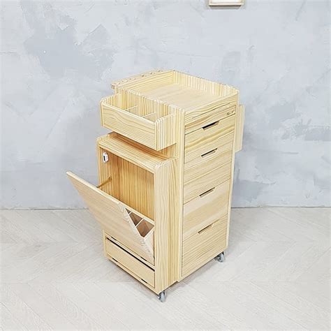 Doubleufactory 클린코티드 원목 미용츄레이 미용트레이 B 962n 미용실에서