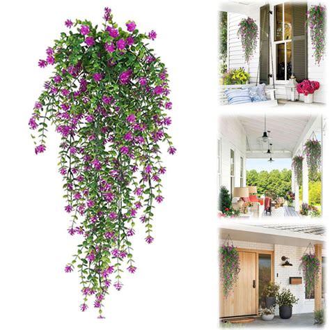 Noothes 6 Bundles Artificial Hanging Plants Realistic Faux Pothos