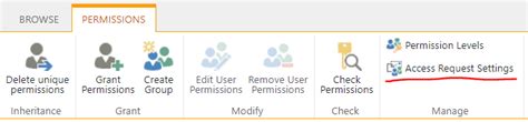 Access Request Settings George Maxson