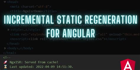 Incremental Static Regeneration For Angular Dev Community
