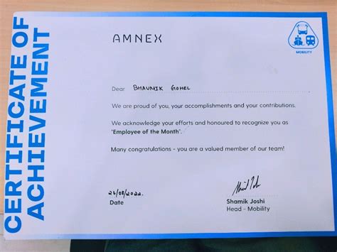 Bhaumik Gohel On Linkedin Awards Employeeofthemonth