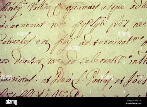 Old Vintage Manuscript Writing In Cursive Stock Photo Alamy