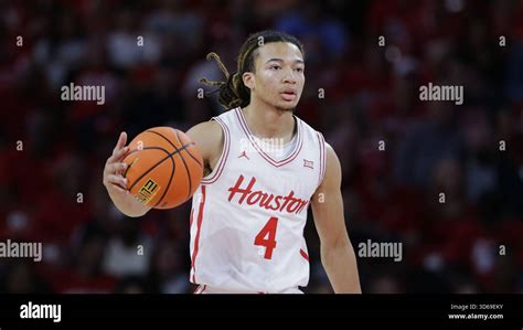 Houston Guard Kingston Flemings During The First Half Of An Ncaa College Basketball Game Against