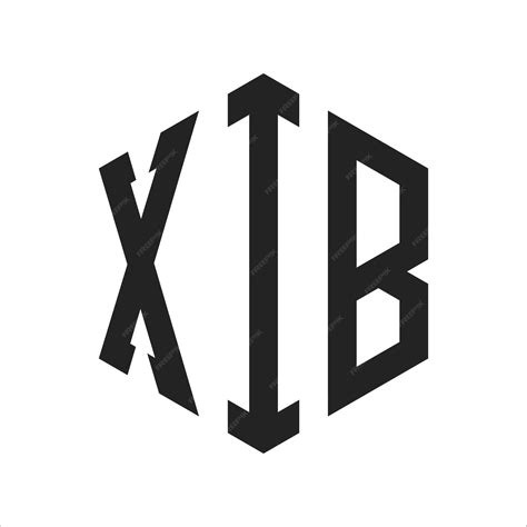 Premium Vector Xib Logo Design Initial Letter Xib Monogram Logo Using Hexagon Shape