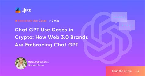 Chatgpt In Crypto Use Cases And Benefits For Web 30 4ire
