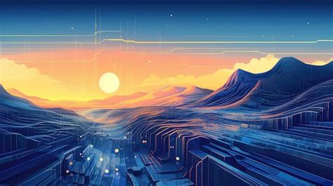 Premium Ai Image Technology Futuristic Data Stream Illustration Digital Tech 3d Dynamic