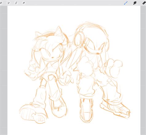 Sparrow 🐦‍⬛ On Twitter Knuckles And Amy 3 Amyrose Knucklestheechidna Wip