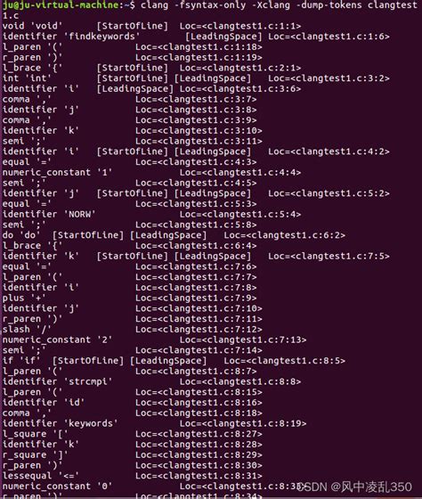Clang词法分析clang使用命令选项得到词法分析序列 Csdn博客 Clang词法分析clang使用命令选项得到词法分析序列 Csdn博客