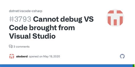 Cannot Debug VS Code Brought From Visual Studio Issue Dotnet Vscode Csharp GitHub