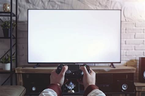 Gamer Playing Classic Arcade Action Videogame Flying Through Space Debris Premium Ai Generated