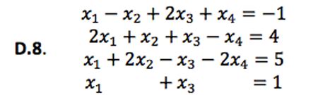 solved find the solution set using gauss elimination if a