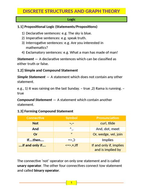 Discrete Structure And Graph Theory Pdf Set Mathematics If And