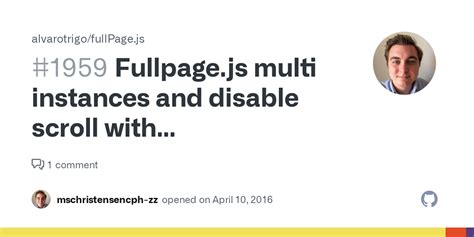 Fullpagejs Multi Instances And Disable Scroll With Addremoveclass