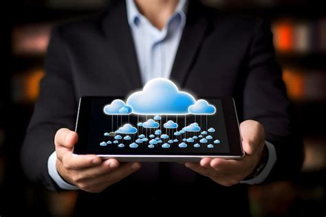 Premium Ai Image Cloud Data Storage Cloud Computing And Data Transfer Concept Ai Generated