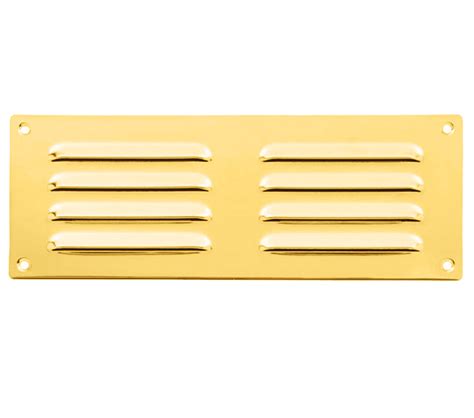 Carlisle Brass Hooded Louvre Brass Vent Polished Brass Ironmongery