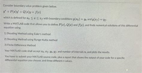 consider boundary value problem given below