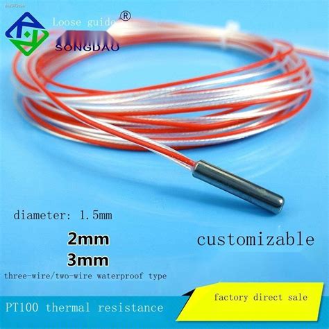 Loose Guide Pt100 Platinum Thermal Resistance Temperature Sensor Probe Ф4 30mm Stainless Steel