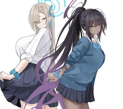 Asuna And Karin Blue Archive Drawn By Tnr Horiko1525 Danbooru