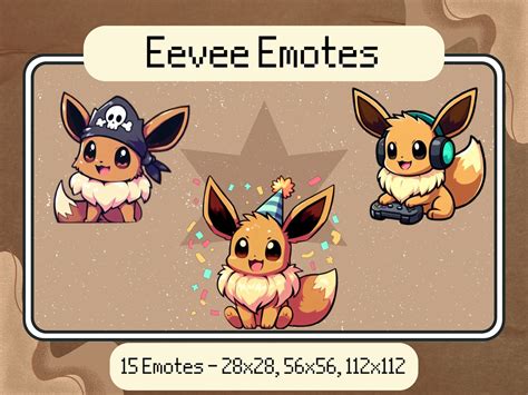 Eevee Twitch Emotes Etsy